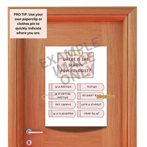 Where is the School Psychologist? Door Sign, School Psychologist Office ...
