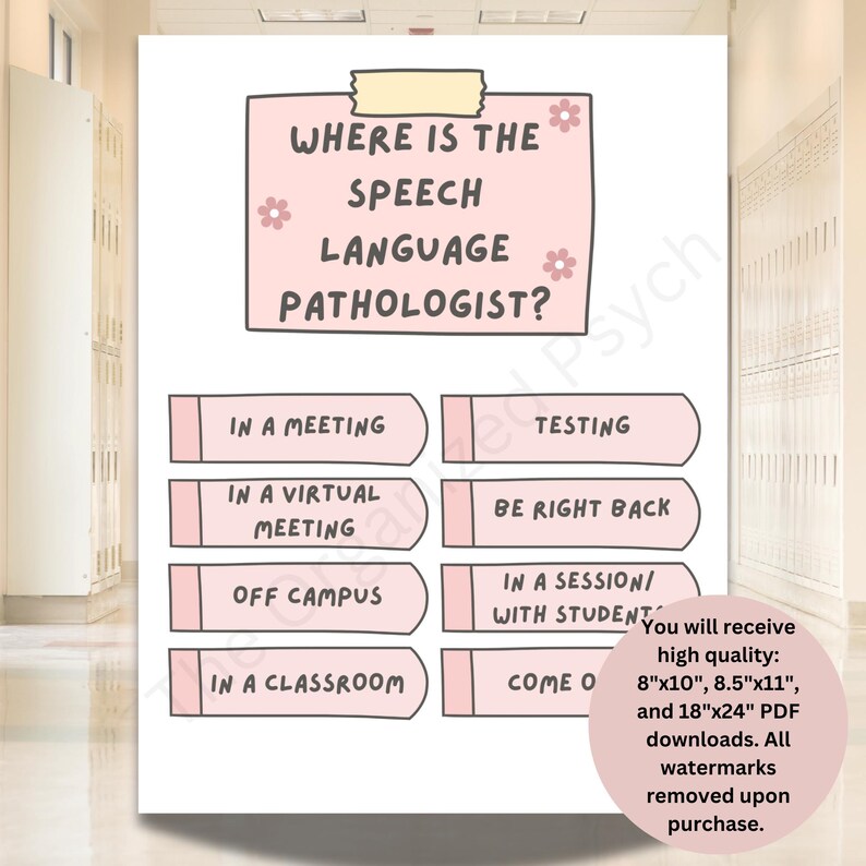 Where is the Speech Language Pathologist Door Sign, Where is the SLP ...