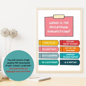 Educational Diagnostician Door Sign, Where is the Educational ...