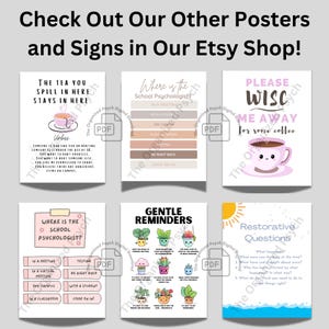 Gentle Reminders Poster, Positive Affirmations Poster, Counseling ...
