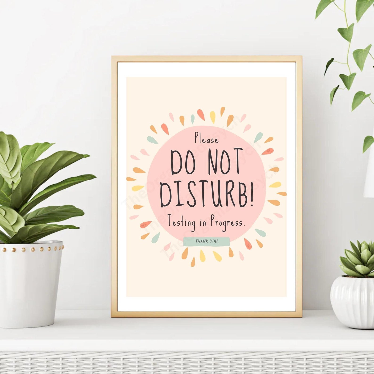 Do Not Disturb Door Sign, Testing in Progress Sign, SPED Testing Sign ...