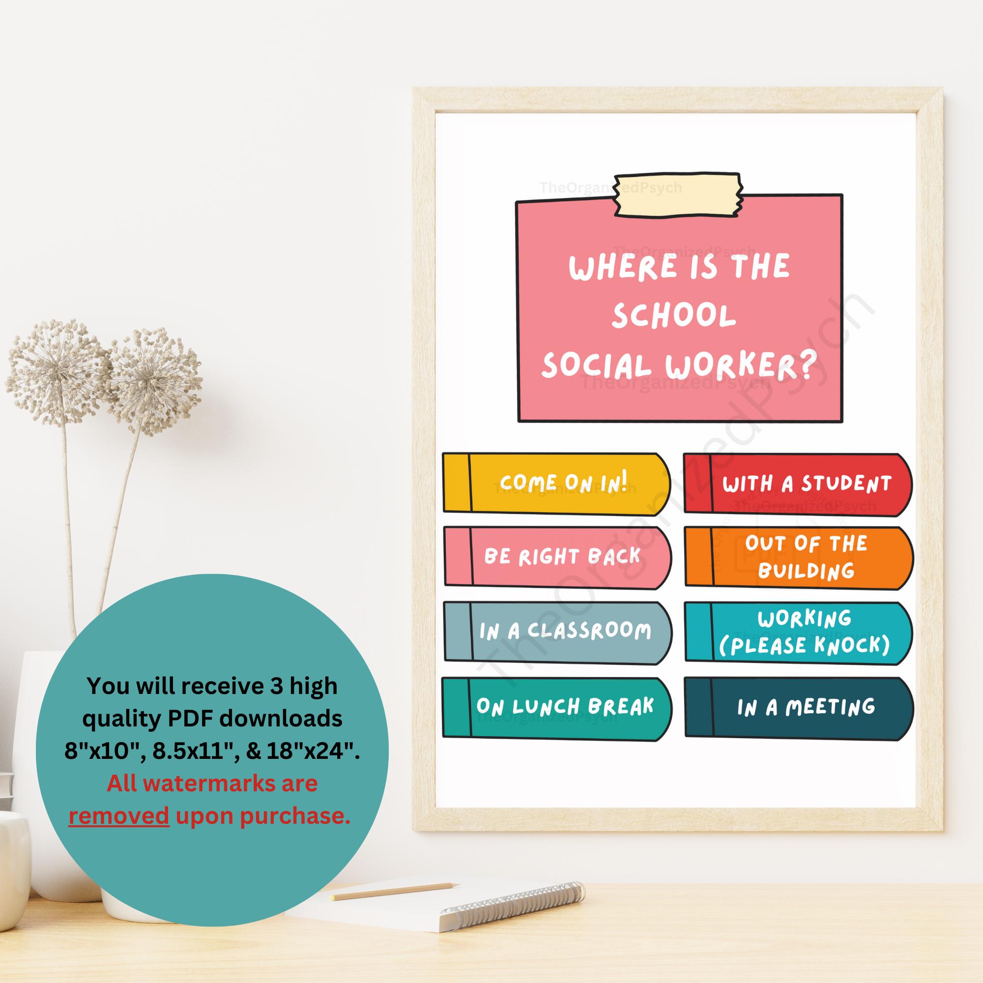 Where is the School Social Worker Sign, Clinical School Social Worker ...