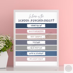 Where is the School Psychologist? Door Sign, School Psychologist Office ...