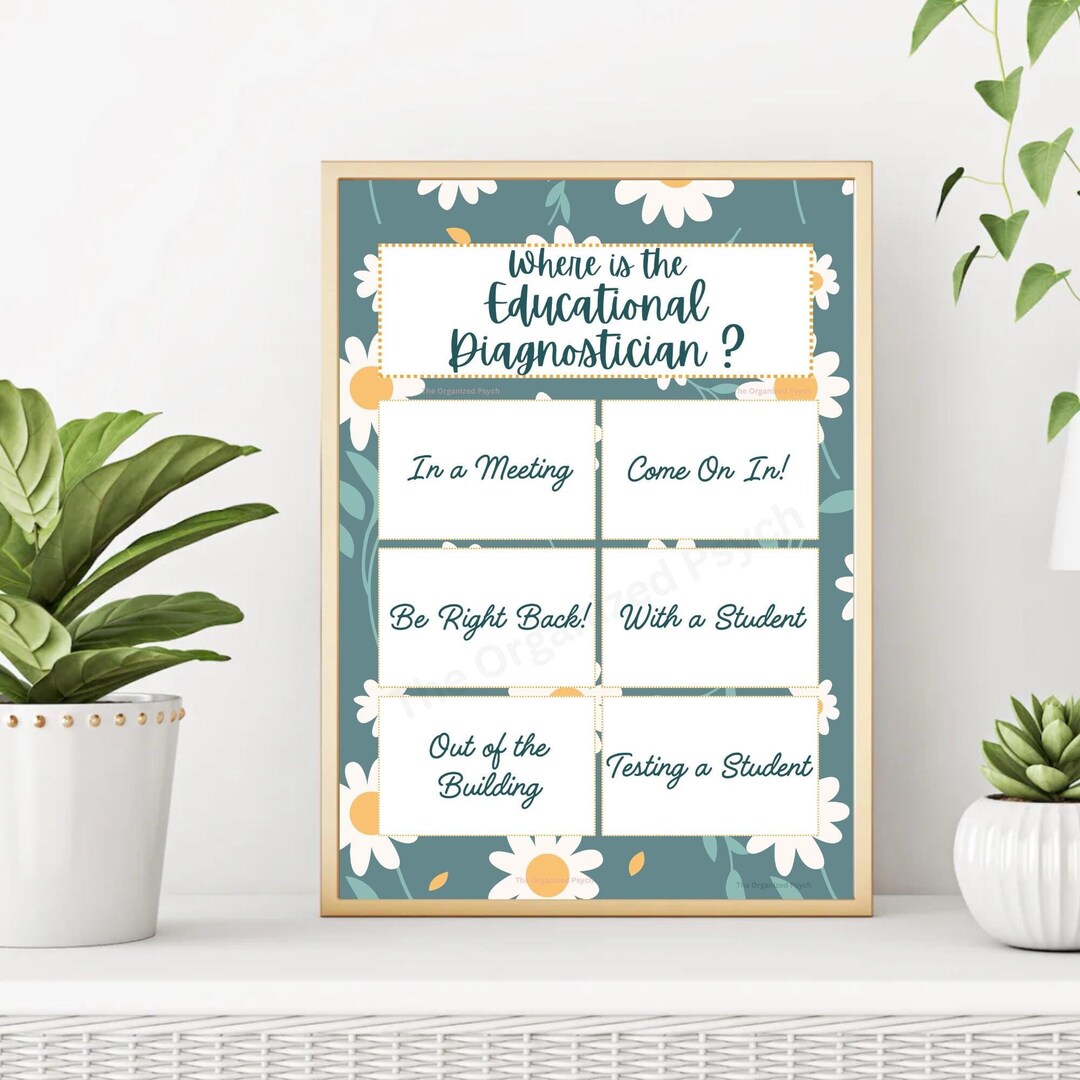 Educational Diagnostician Office Decor Door Sign, Where is the ...