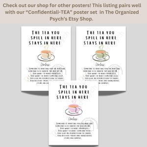 This is a Safe Space to Spill the Tea Sign, School Confidentiality Sign ...