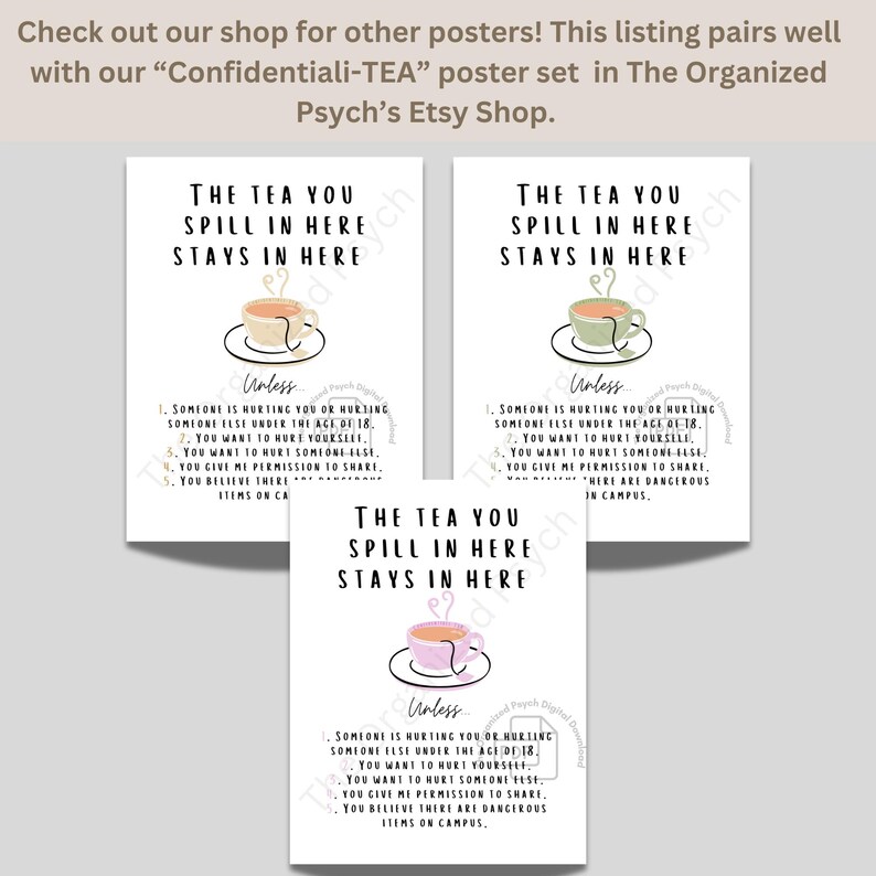 This is a Safe Space to Spill the Tea Sign, School Confidentiality Sign ...