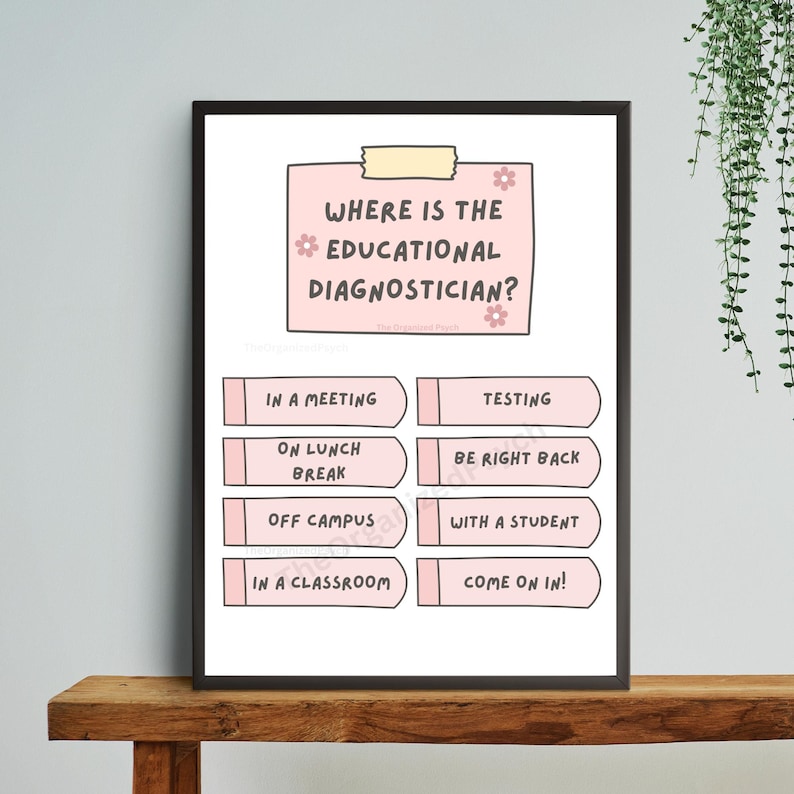 Educational Diagnostician Sign, Where is the Educational Diagnostician ...