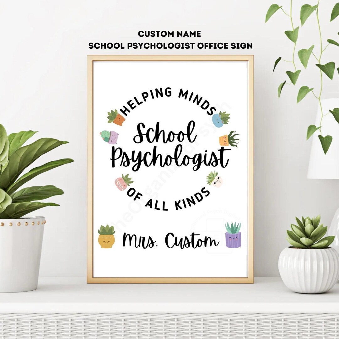 School Psychologist Office Sign, School Psychologist Office Decor ...