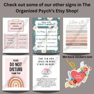 School Counselor Door Sign, Where is the School Counselor Sign, Cute ...