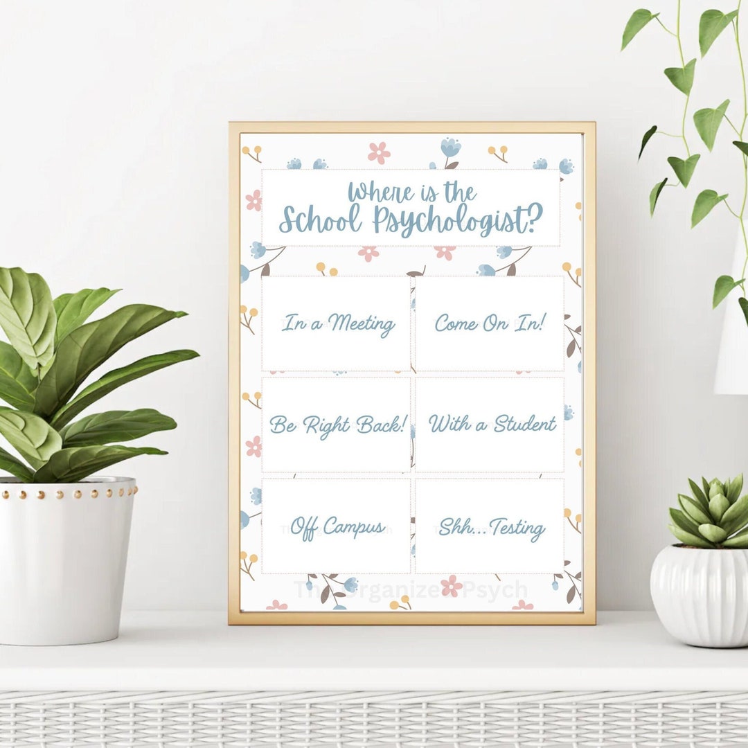 Where is the School Psychologist, School Psychologist Door Sign, School ...