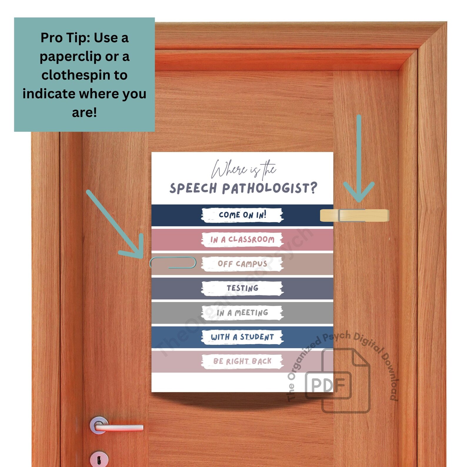 SLP Office Sign, Pink School Availability, Speech Pathologist Locator ...