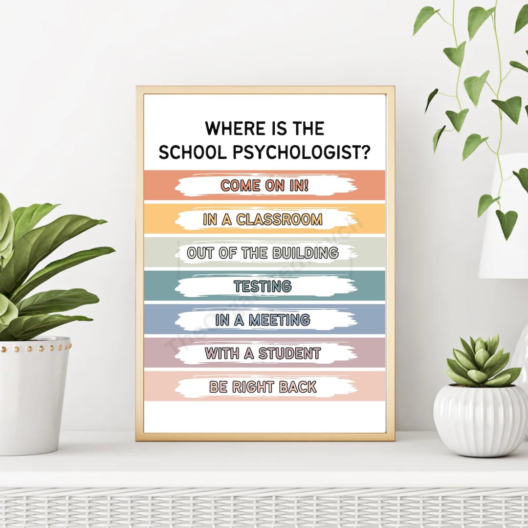 Where is the School Psychologist, Where is the School Psychologist Sign ...