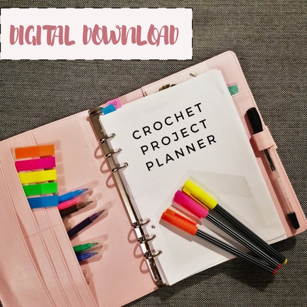 Printable Crochet Project Planner - Etsy