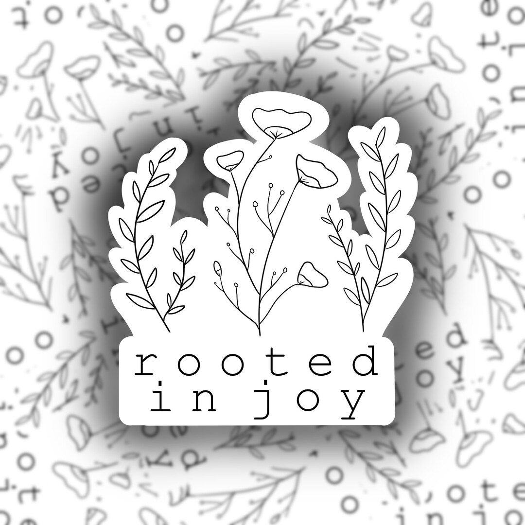 Rooted in Joy Sticker Bible, Laptop, Water Bottle, Faith Decal - Etsy