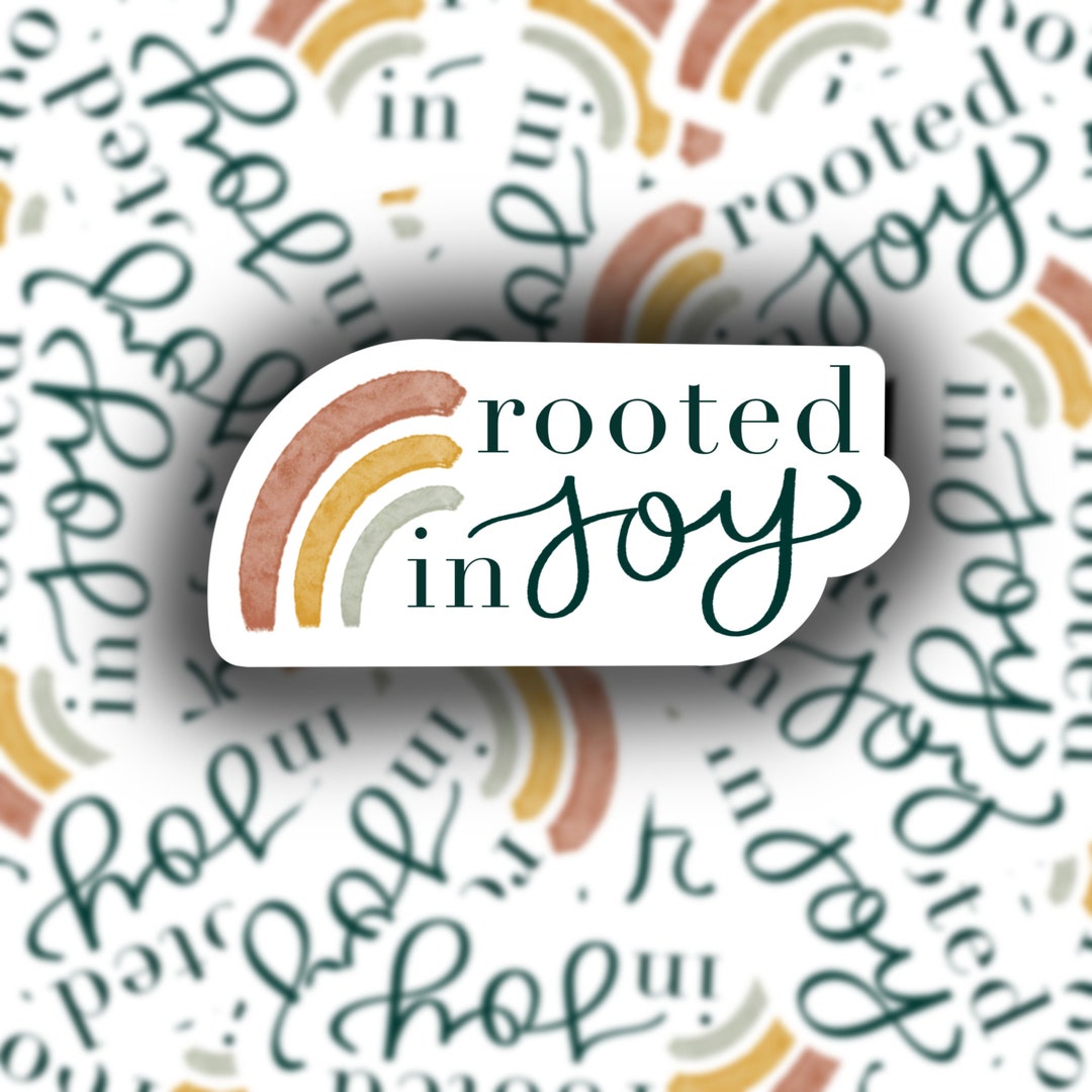 Rooted in Joy Sticker | Bible, Laptop, Water Bottle, Faith Decal - Etsy