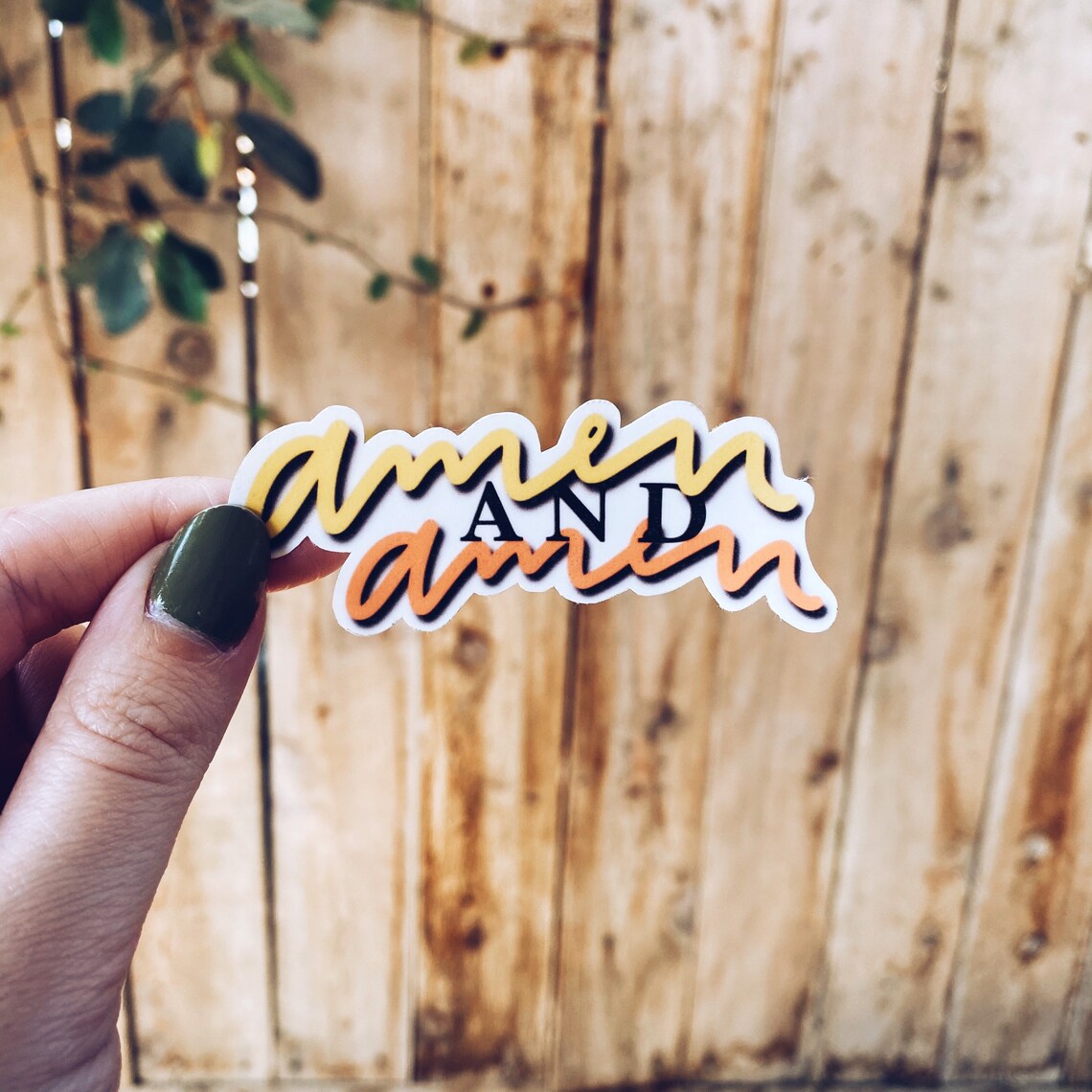 Amen and Amen Sticker Bible Laptop Water Bottle Faith - Etsy