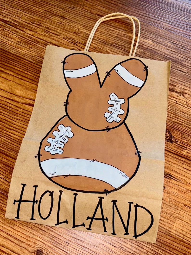 Hand Painted Paper Bags - Sports - Etsy