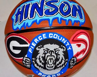 Hand Painted Basketball - Etsy