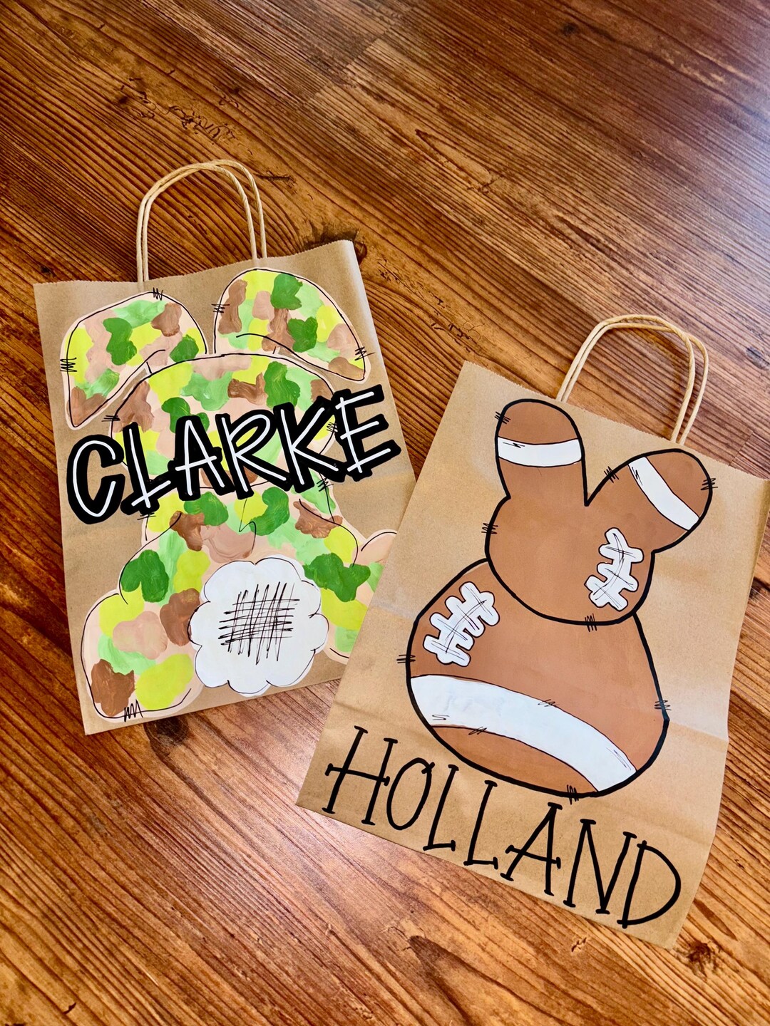 Hand Painted Paper Bags - Sports - Etsy