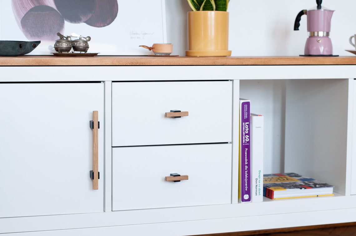 Solid Oak Furniture Handles Wooden Handles Cabinet Wood - Etsy