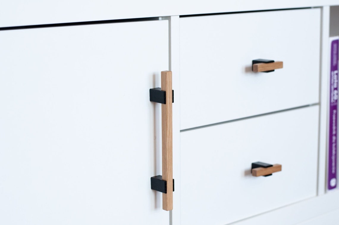 Solid Oak Furniture Handles Wooden Handles Cabinet Wood - Etsy