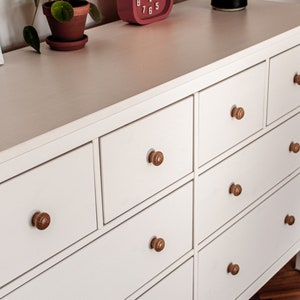 Round Solid Wood Knobs, Oak Knobs Kitchen Cabinets, Wood Knobs, Round Wooden Knobs for Drawers ...