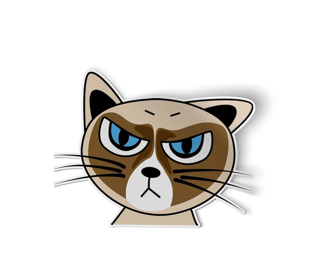 Grumpy Cat Decal Bumper Sticker Car Window Vinyl 5" - Etsy
