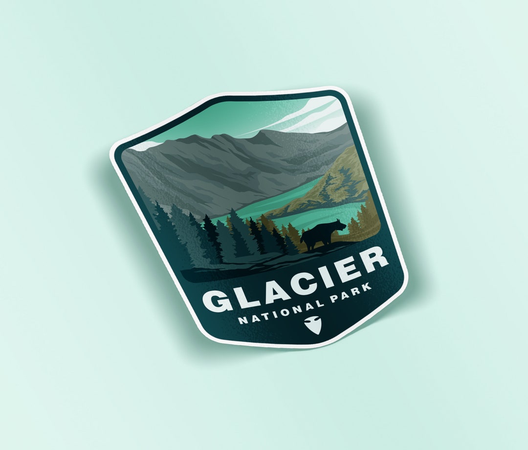 Glacier National Park Sticker Montana Bumper Sticker Car Window Vinyl ...