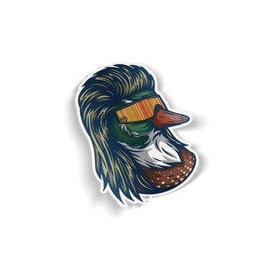Duck Mullet Bumper Sticker Car Window Vinyl Decal Stickers 5" - Etsy