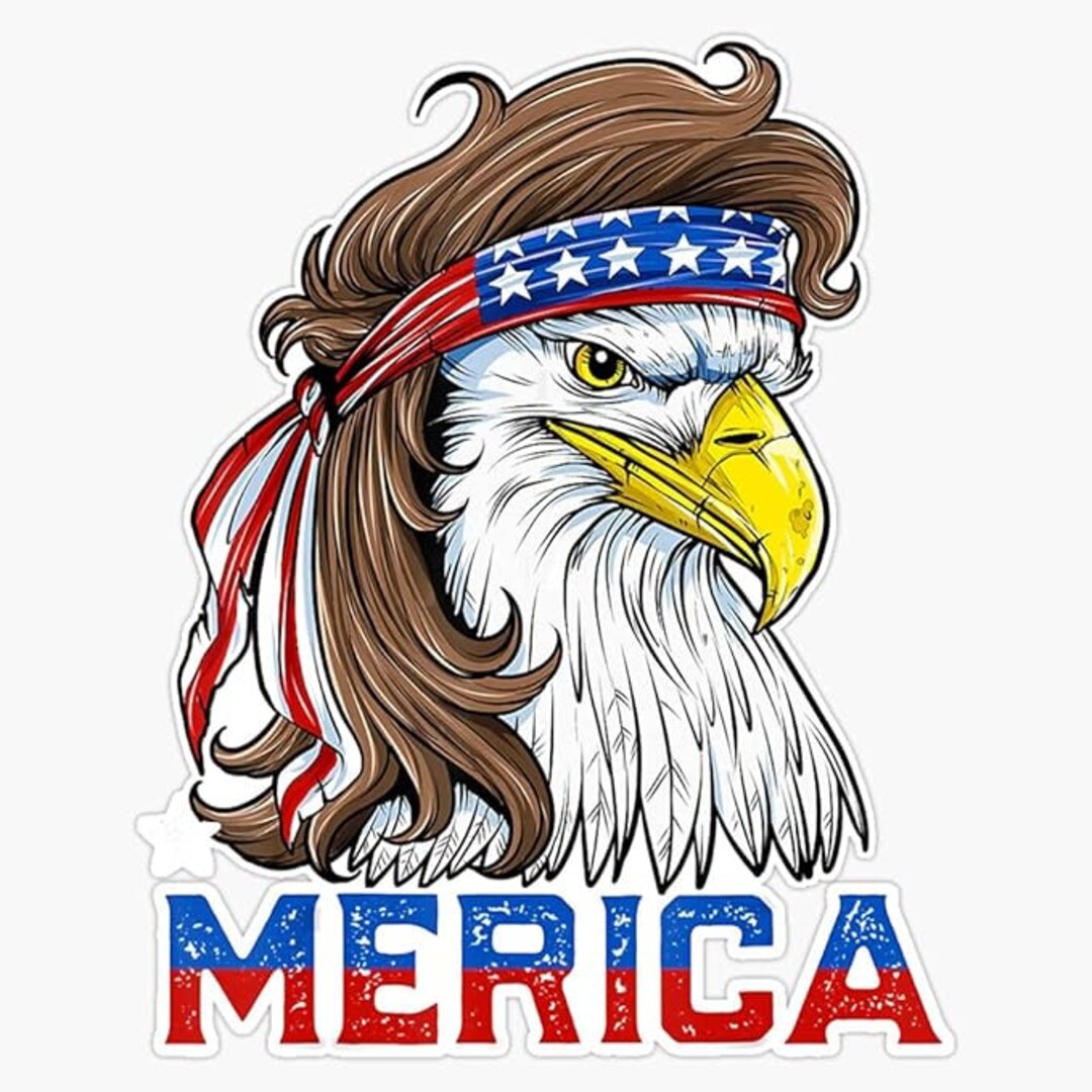 Eagle Mullet Bumper Sticker America Car Window Vinyl Decal Stickers 5 ...