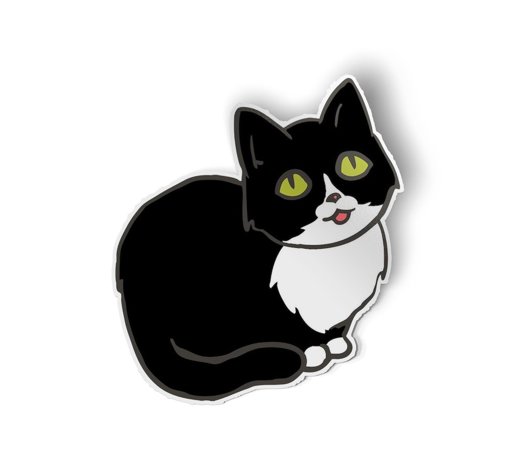 Tuxedo Cat Decal Bumper Sticker Car Window Vinyl 5" - Etsy