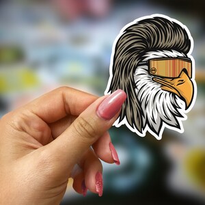 Eagle Mullet Bumper Sticker Car Window Vinyl Decal Stickers 5" - Etsy