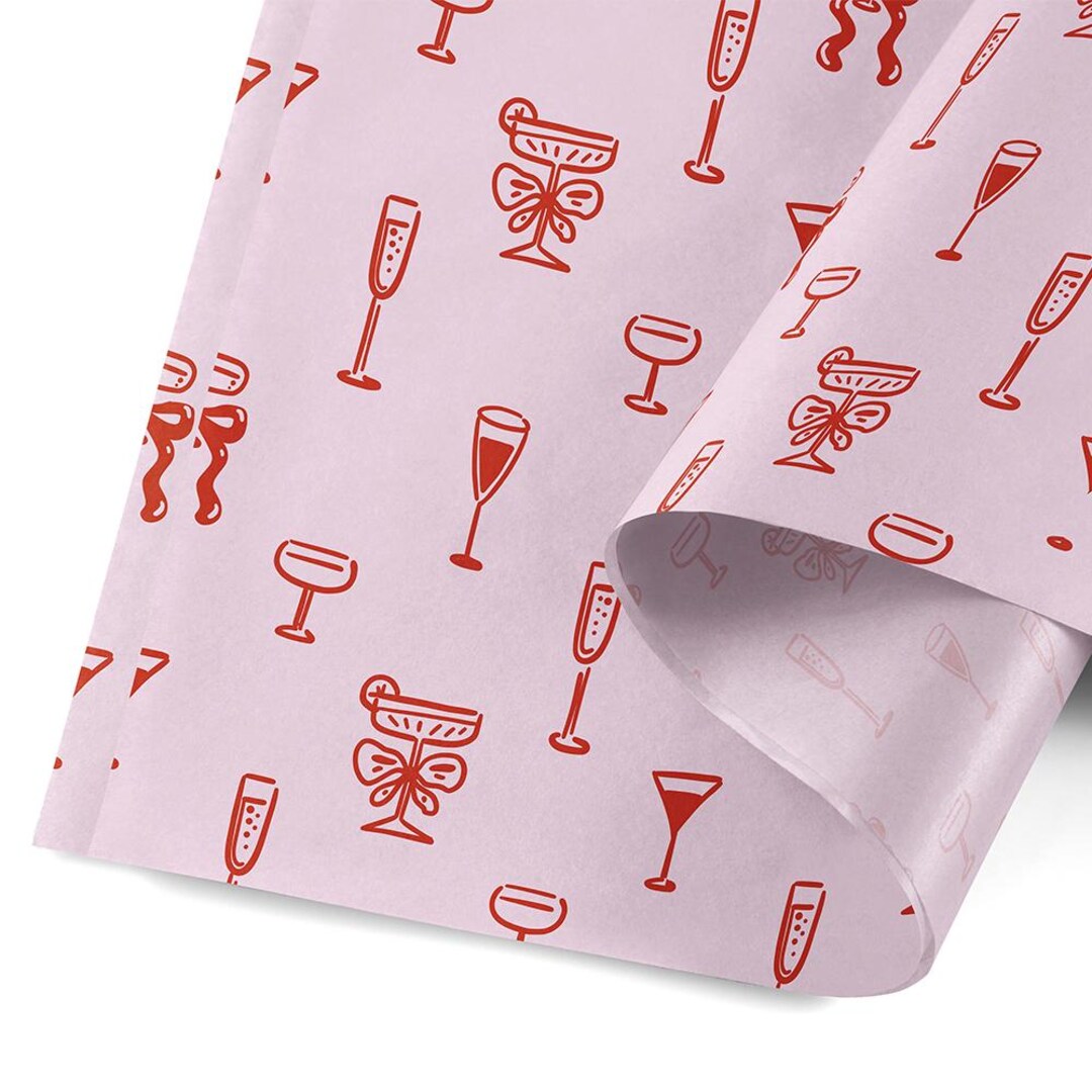 Cute Tissue Paper, Champagne Flutes Gift Wrapping Paper, Cute Tissue ...