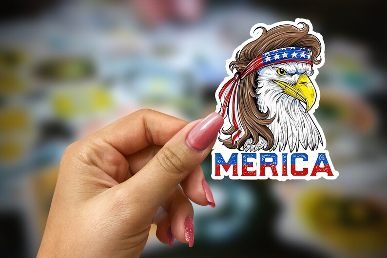 Eagle Mullet Bumper Sticker America Car Window Vinyl Decal Stickers 5 ...