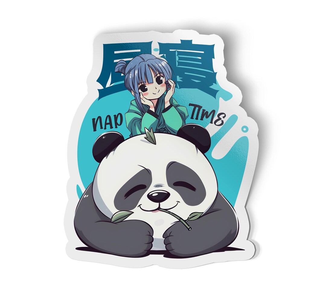 Anime Nap Time Panda Decal Sticker Car Window Vinyl Decal 5" - Etsy