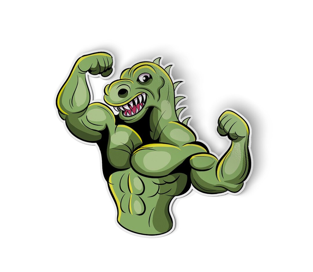 Muscle T-rex Bumper Stickercar Window Vinyl Decal 5" - Etsy