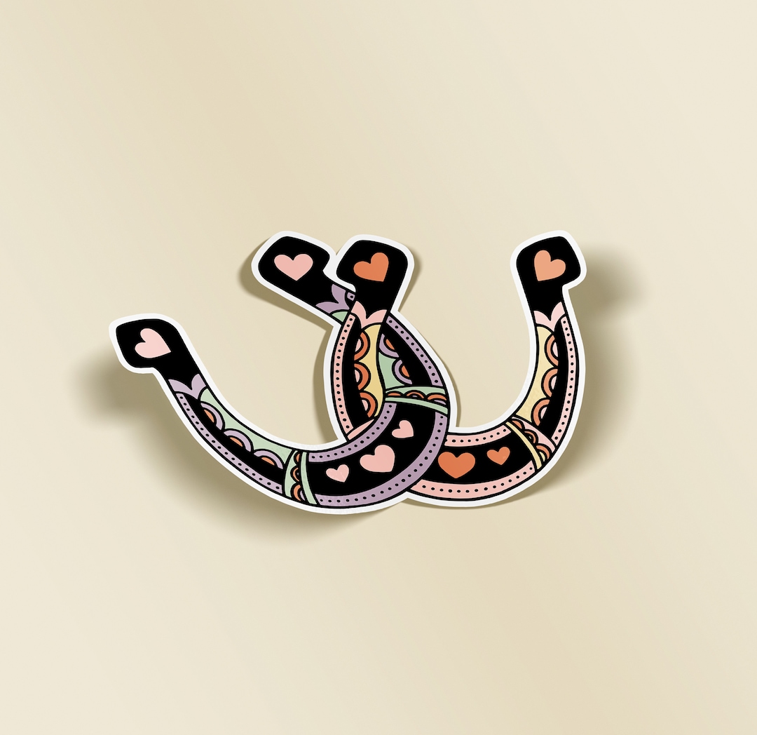 Horseshoe Bumper Sticker Country Horse Shoe Car Window Vinyl Decal 5 ...