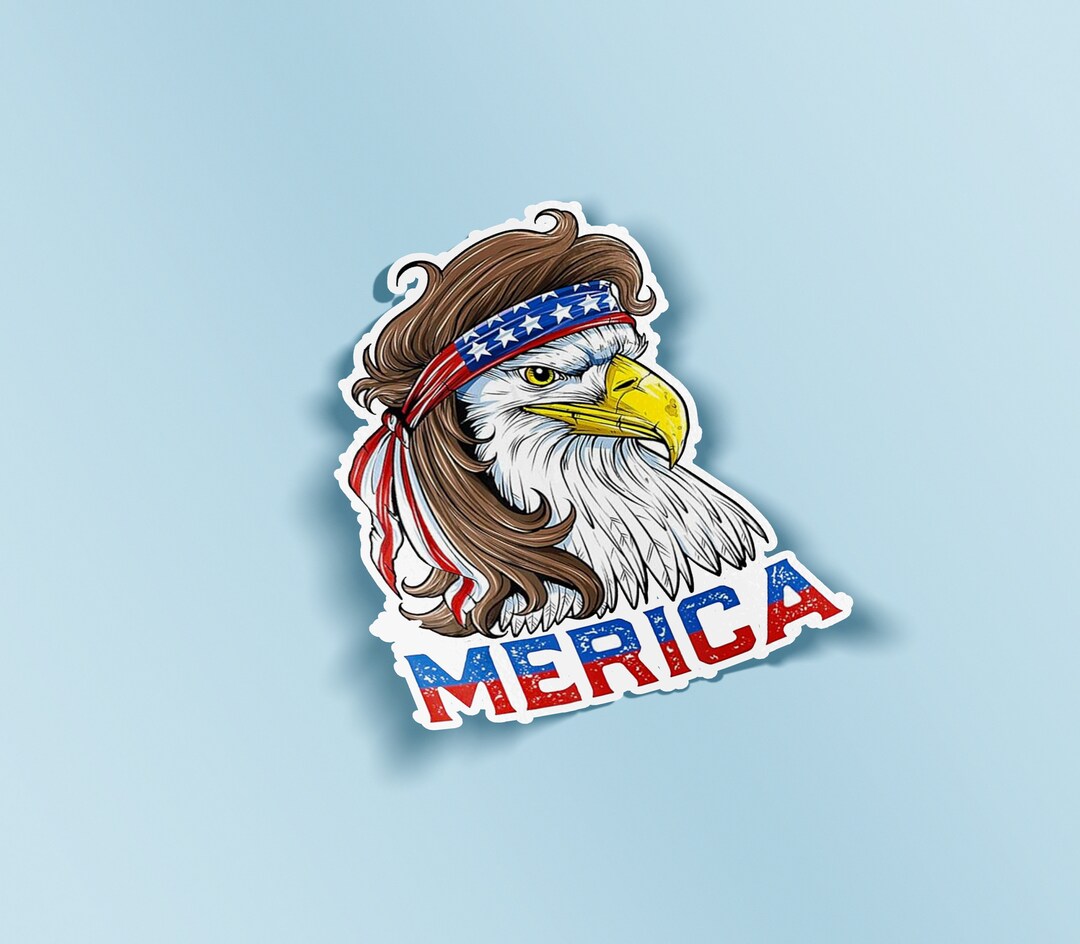 Eagle Mullet Bumper Sticker America Car Window Vinyl Decal Stickers 5 ...