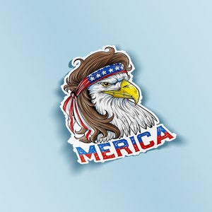 Eagle Mullet Bumper Sticker America Car Window Vinyl Decal Stickers 5 ...