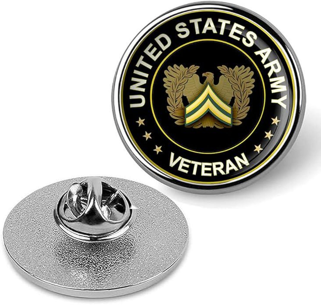Silver US Army Veteran Lapel Pin Veteran Tie Suit Shirt Pinback - Etsy