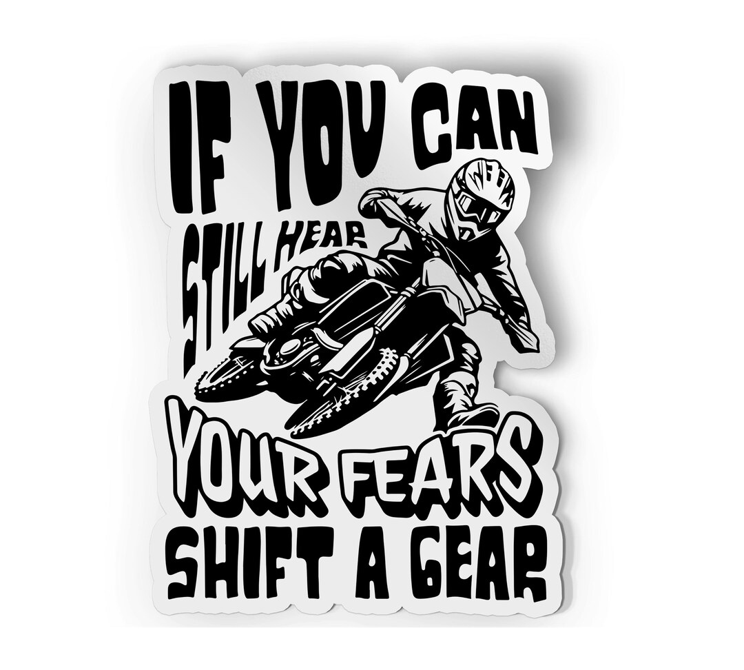 Shift a Gear Bumper Sticker Dirt Bike Motocross Funny Decal Car Window ...