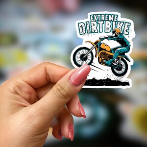Extreme Dirt Bike Junkie Bumper Sticker Sport Motocross Decal Car ...