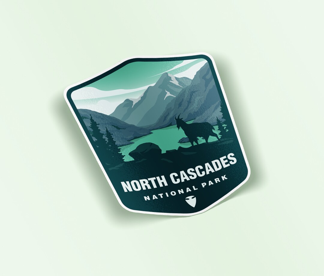 North Cascades National Park Sticker Travel Bumper Sticker Car Window ...