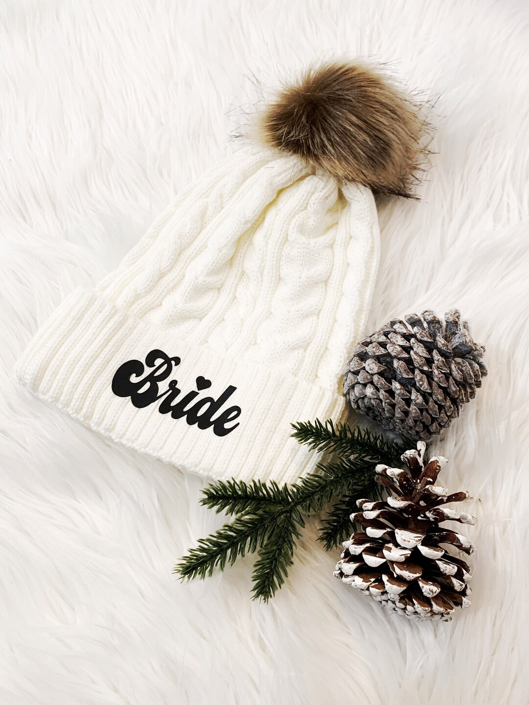 RETRO Bride Beanies, Retro Hat, Winter Honeymoon Beanie, Bride to Be ...