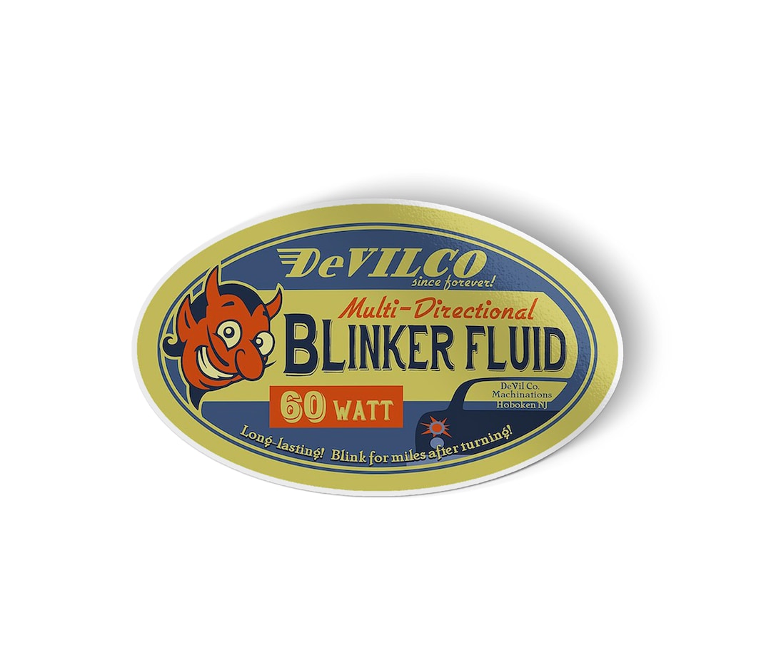 Devilco Blinker Fluid Bumper Sticker Car Window Vinyl Decal 5" - Etsy