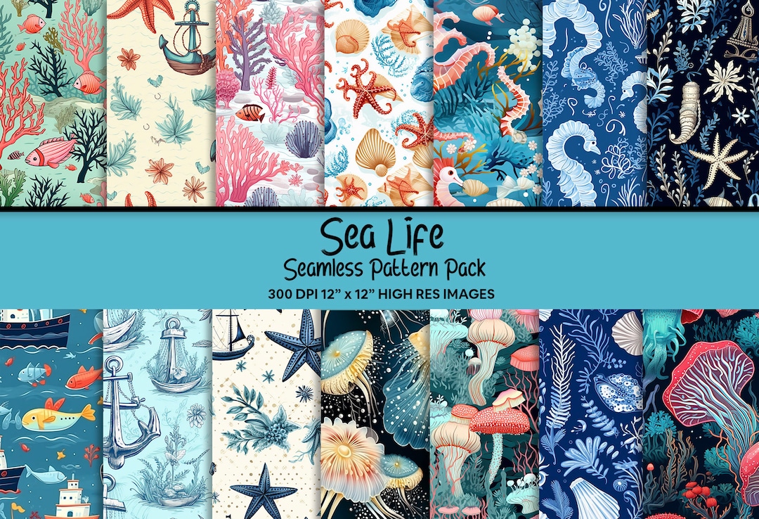Ocean, Sea Life, Sea Theme, Starfish, Jellyfish, Anchor, Coral ...
