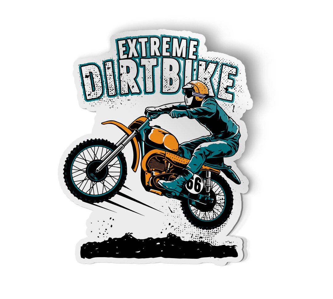 Extreme Dirt Bike Junkie Bumper Sticker Sport Motocross Decal Car ...