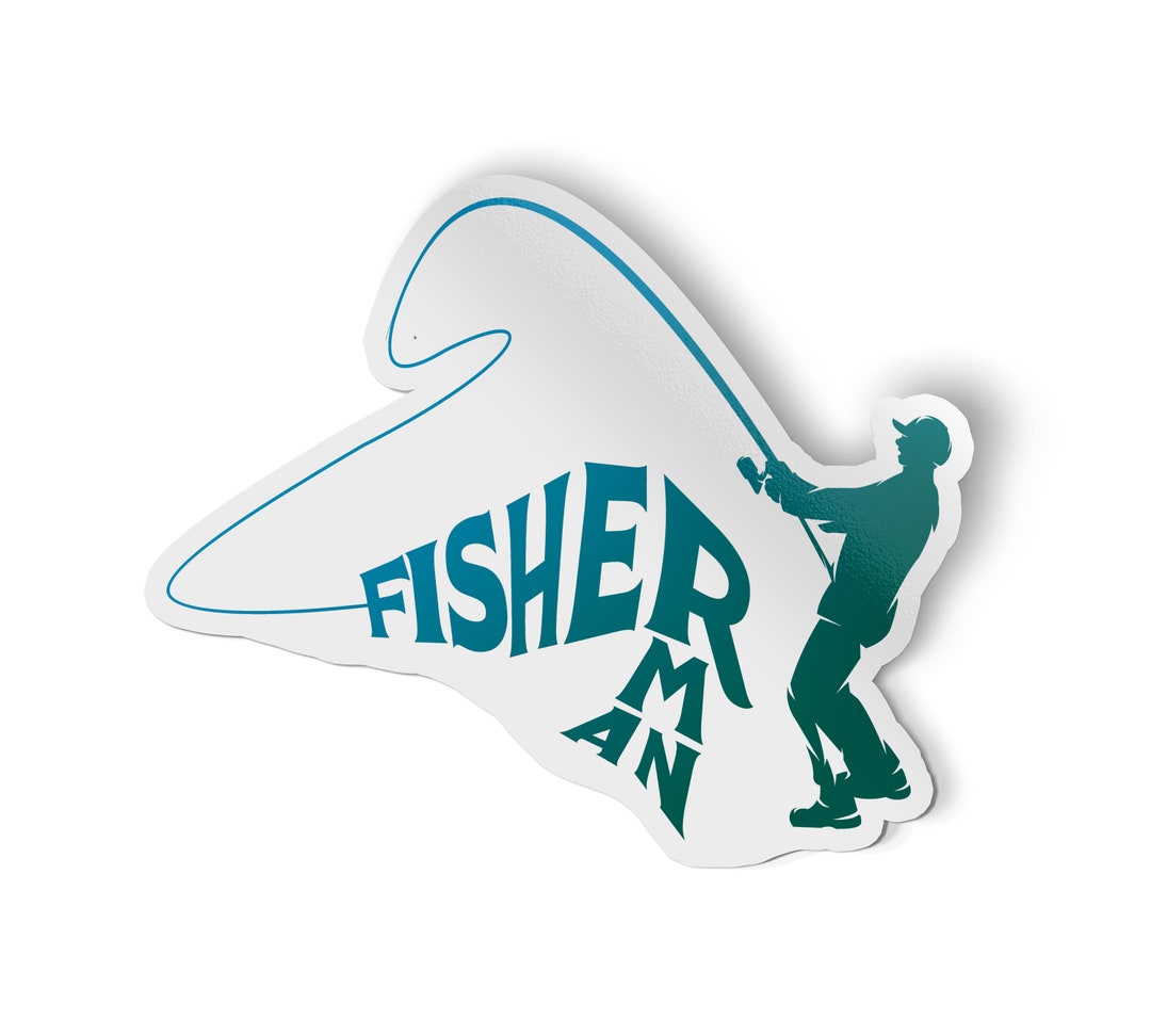 Fisherman Bumper Sticker Fishing Decal Car Window Vinyl Decal 5" - Etsy