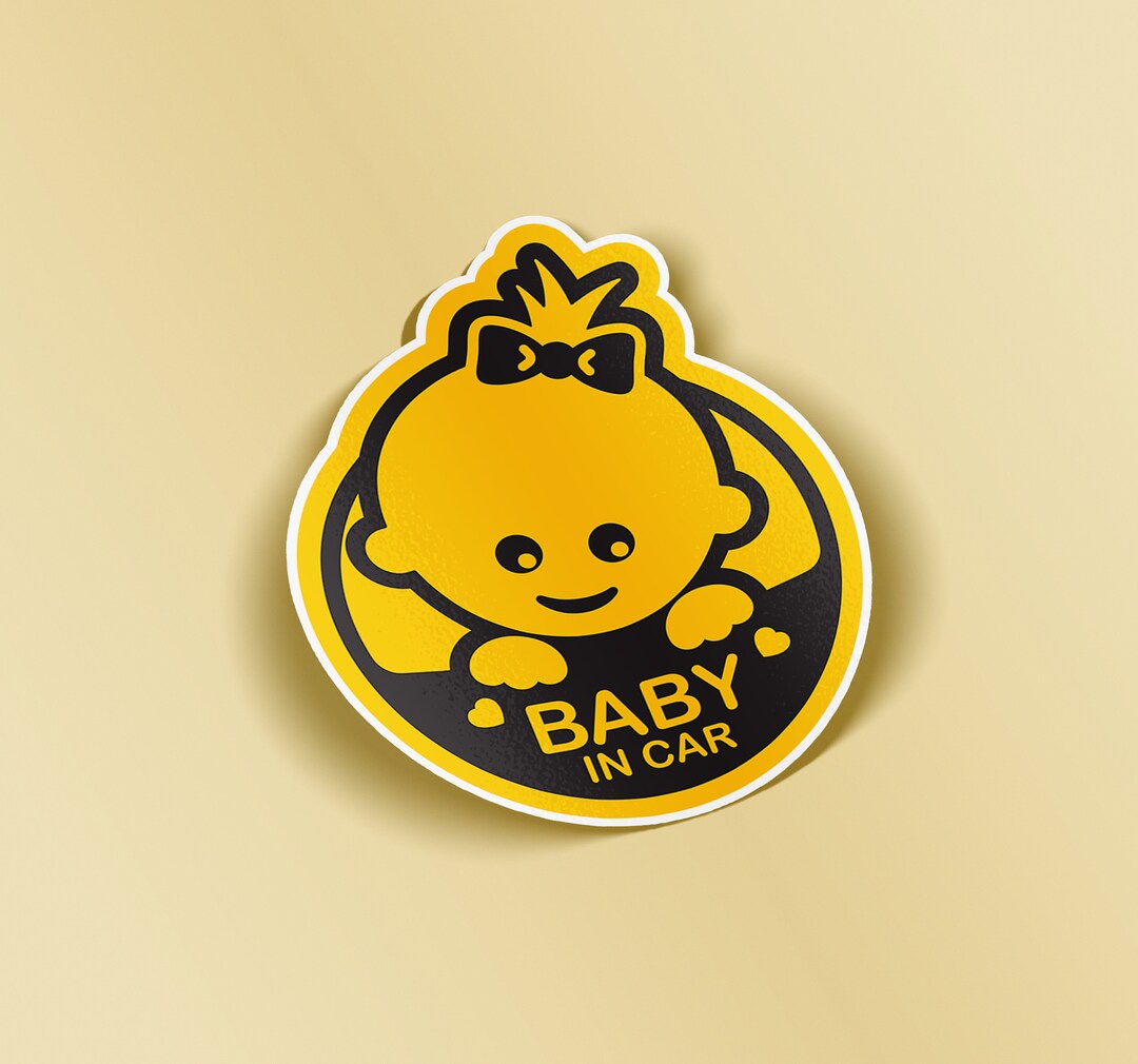 Baby Girl on Board Bumper Sticker Infant Safety Cute Car Window Vinyl ...