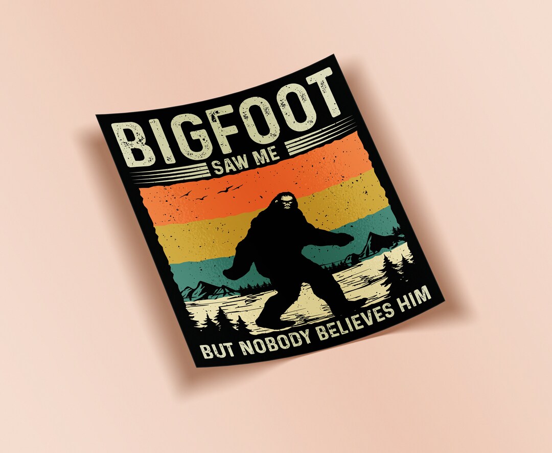 Bigfoot Bumper Sticker, Sasquatch Decal Sticker Car Window Vinyl Decal ...